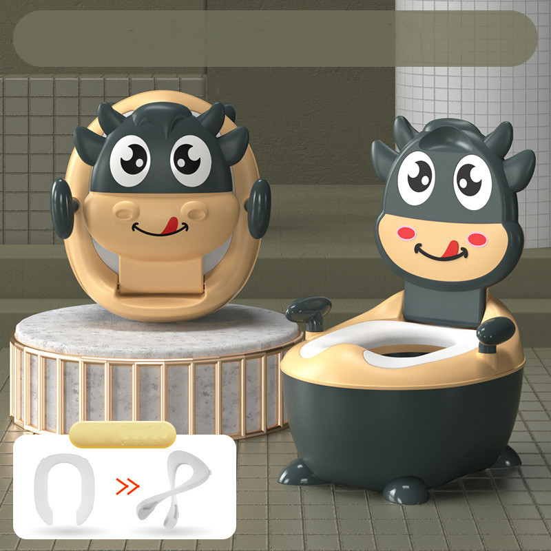 Cow Shape Cartoon Baby Potty Toilet with EN71 Test Certification
